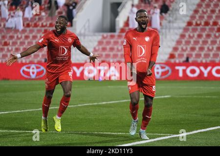 Abdulgadir Ilyas Bakur (55) of Al Arabi control the ball while under ...