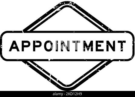 Grunge black appointment word rubber seal stamp on white background ...