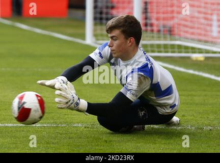 Patrick Boyes of Hartlepool United during the pre-match warm-up during ...