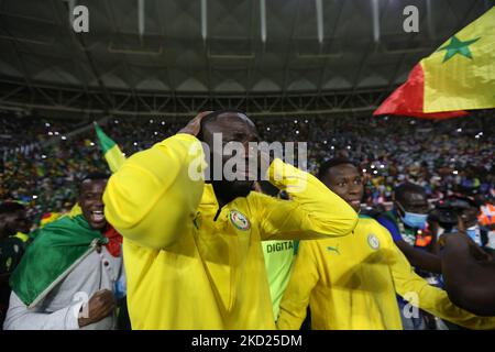 Senegal players celebrate their victory after the Africa Cup of Nations ...