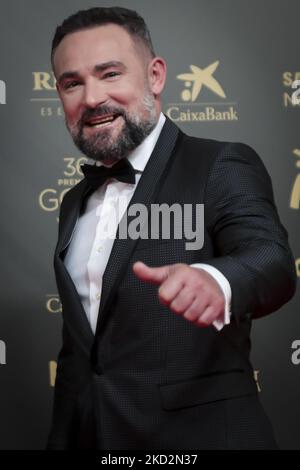 Actor Urko Olazabal poses during red carpet a prelude to the Goya ...