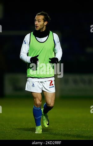 Jamie Sterry of Hartlepool United warms up during the Sky Bet League 2 ...