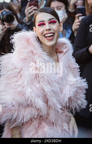 Danna Paola arriving at Fendi fashion show during the Milan Fashion ...