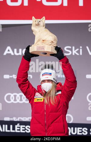 CRANS-MONTANA, SWITZERLAND - FEBRUARY 27: Corinne Suter of Switzerland ...