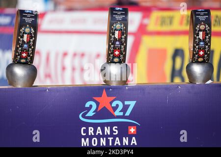 CRANS-MONTANA, SWITZERLAND - FEBRUARY 27: Corinne Suter of Switzerland ...