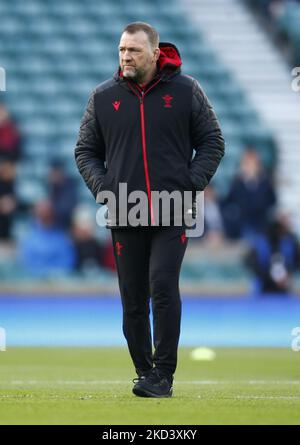 Wales assistant coach Jonathan Humphreys during a training session at ...