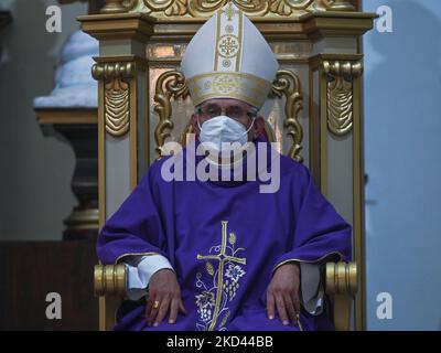 Cardinal Álvaro Ramazzini leads the celebration of Ash Wednesday at the ...