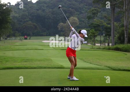 Lydia Ko of New Zealand plays a shot on the 14th fairway during the ...