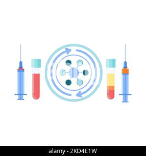 PRP knee treatment, conceptual illustration Stock Photo - Alamy
