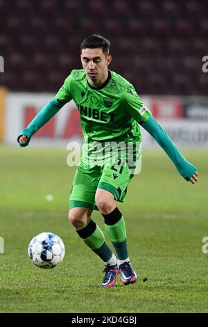 Razvan Gradinaru in action during the game CFR Cluj vs FC Dinamo ...