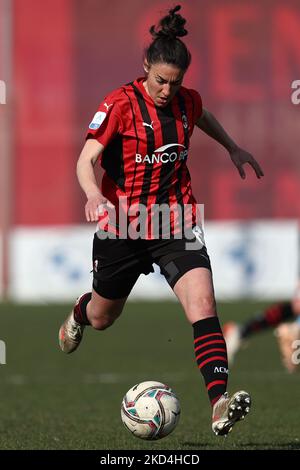 Laura Fusetti of AC Milan in action during Milan Women vs Juventus ...