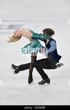 Eva Pate & Logan Bye (USA), during Ice Dance Free Dance, at the ISU ...