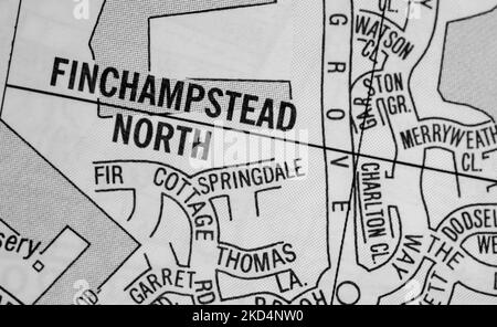Finchampstead North village - Berkshire, United Kingdom colour atlas ...