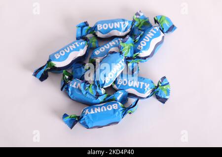 Bounty chocolate small sweets from a Celebrations 2022 Christmas ...