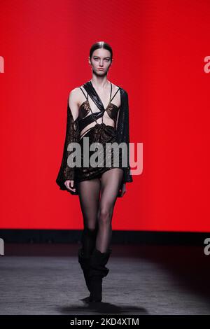 Model walks the runway at the Custo Barcelonaa fashion show during ...