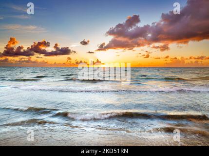 Beautiful Sunrise Hollywood Beach,Sunrise Miami,South Florida,USA Stock ...