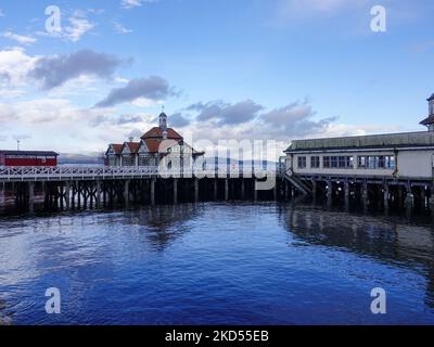 Now a tourist attraction, the Victorian Dunoon pier was once used as a ...