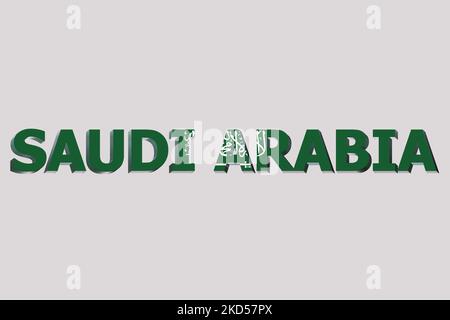 saudi arabia flag text font. nation symbol background Stock Photo - Alamy