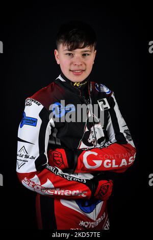 Sam McGurk during the Belle Vue Aces Media Day at the National Speedway ...