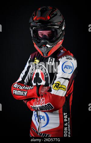 Connor Bailey (Number 8) of Belle Vue ATPI Aces during the Belle Vue ...