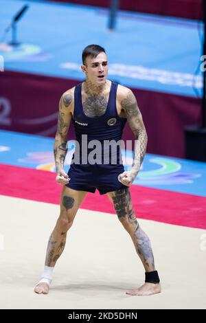 Nicola Bartolini (ITA) floor during the Gymnastics European Men's Artistic Gymnastics ...