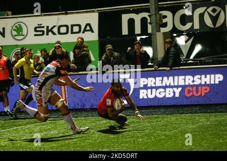 George Wacokecoke of Newcastle Falcons during the Gallagher Premiership ...