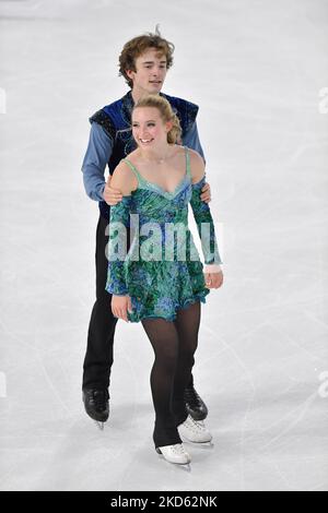 Eva Pate & Logan Bye (USA), during Ice Dance Free Dance, at the ISU ...
