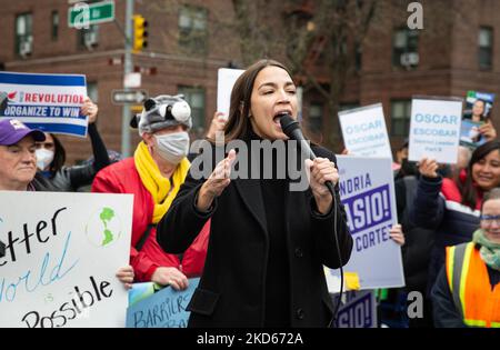 Congresswoman Alexandria Ocasio Cortez's supporters erupted into chants ...