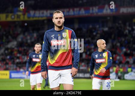 George Puscas in action during the international friendly match between ...