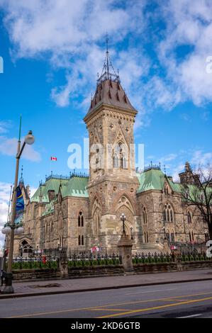 The East Block in Canada's Parliament Hill in Ottawa on September 10 ...