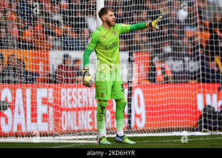 Daniel Grimshaw of Blackpool during the Sky Bet Championship match ...