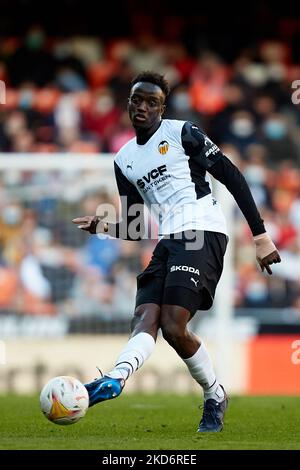 Mouctar Diakhaby of Valencia during the La Liga EA Sports match between ...