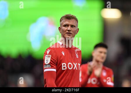 Sam Surrage of Nottingham Forest celebrates after scoring a goal to ...
