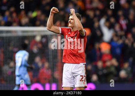 Ryan Yates of Nottingham Forest celebrates victory during the Sky Bet ...