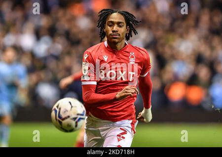 Djed Spence, during the Sky Bet Championship match between Nottingham ...