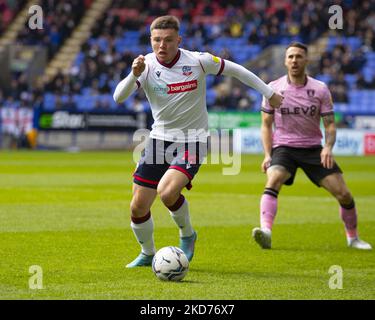 Aaron Morley #16 of Bolton Wanderers F.C. celebrates his goal during ...