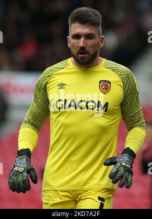 Hull City goalkeeper Matt Ingram in action during the Sky Bet ...