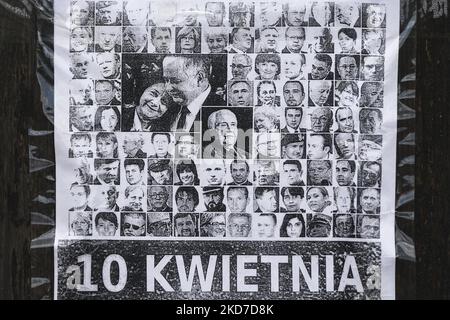 A poster commemorating the 12th anniversary of the presidential plane ...