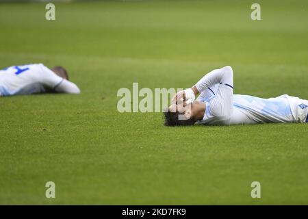 Volodymyr Brazhko reacts during the UEFA Youth League Round of Sixteen ...