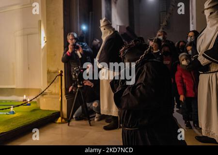 The first crucifer during the flagellation phase with the chain in the ...