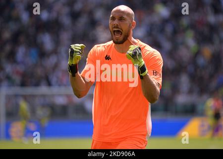 Niki Maenpaa of Venezia FC celebrates after an goal during the Serie A ...