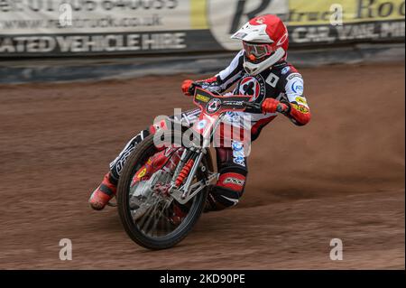 Max Fricke in action for Belle Vue ATPI Aces during the SGB Premiership ...