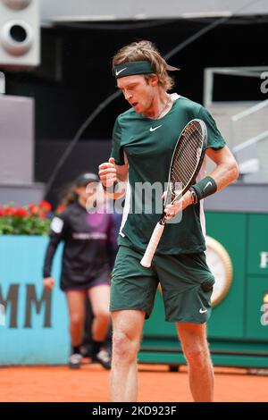 Andrey Rublev of Russia during the Mutua Madrid Open 2022 tennis ...