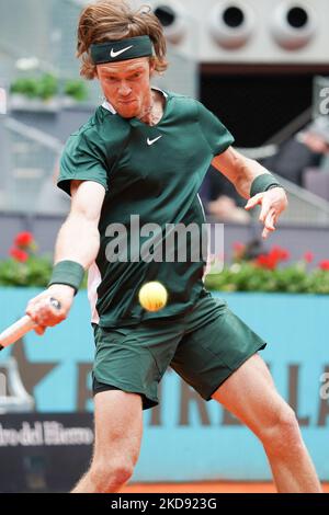 Andrey Rublev of Russia during the Mutua Madrid Open 2022 tennis ...