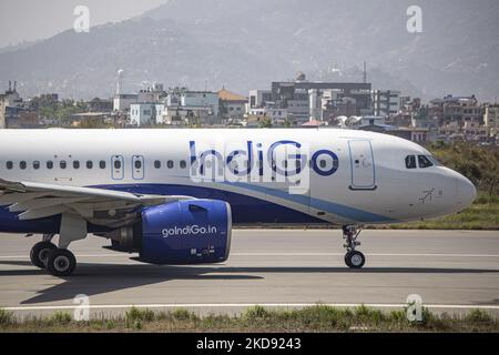 Indigo Airbus A320neo aircraft as seen on the runway and taxiway ...