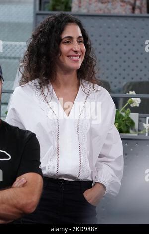 Xisca Perelló attends day seven of the Mutua Madrid Open at La Caja ...