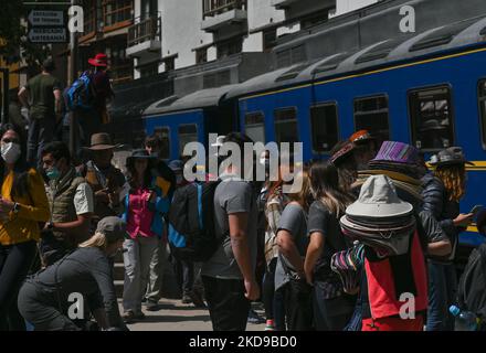 PeruRail in Aguas Calientes. On Wednesday, 20 April 2022, in Aguas ...