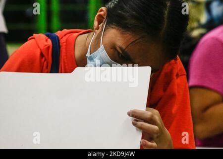 Scene inside polling precinct during the National and Local Elections ...