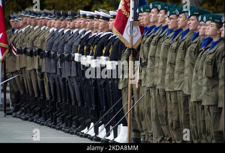 An official conferment navy Air Force military parade with secretary of ...