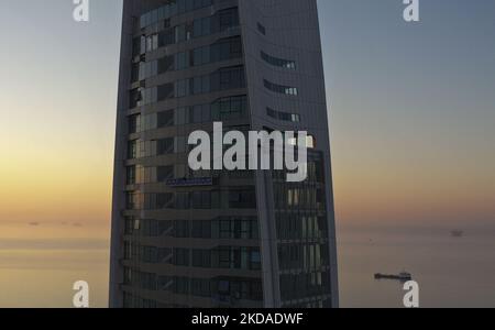 View of the One Tower, a new ultra-modern luxury high-rise complex with ...